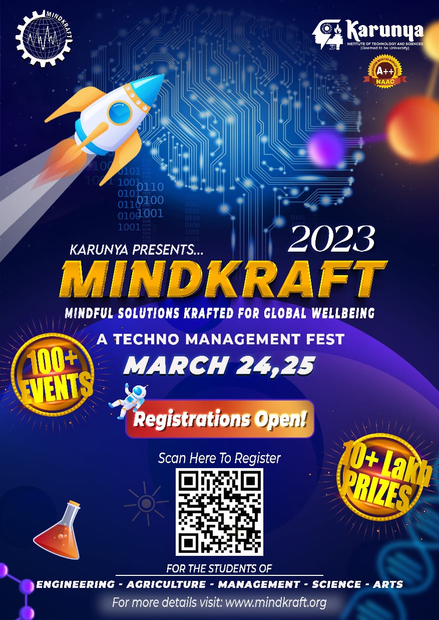 MINDKRAFT 23, Karunya Institute of Technology and Sciences, National ...