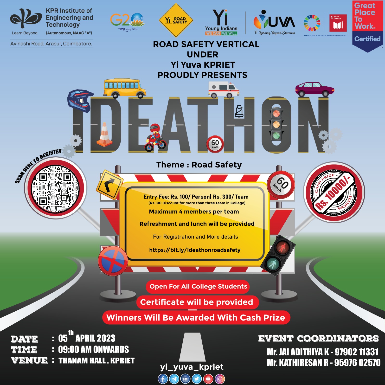 IDEATHON 2023, KPR Institute of Engineering and Technology, Ideathon ...