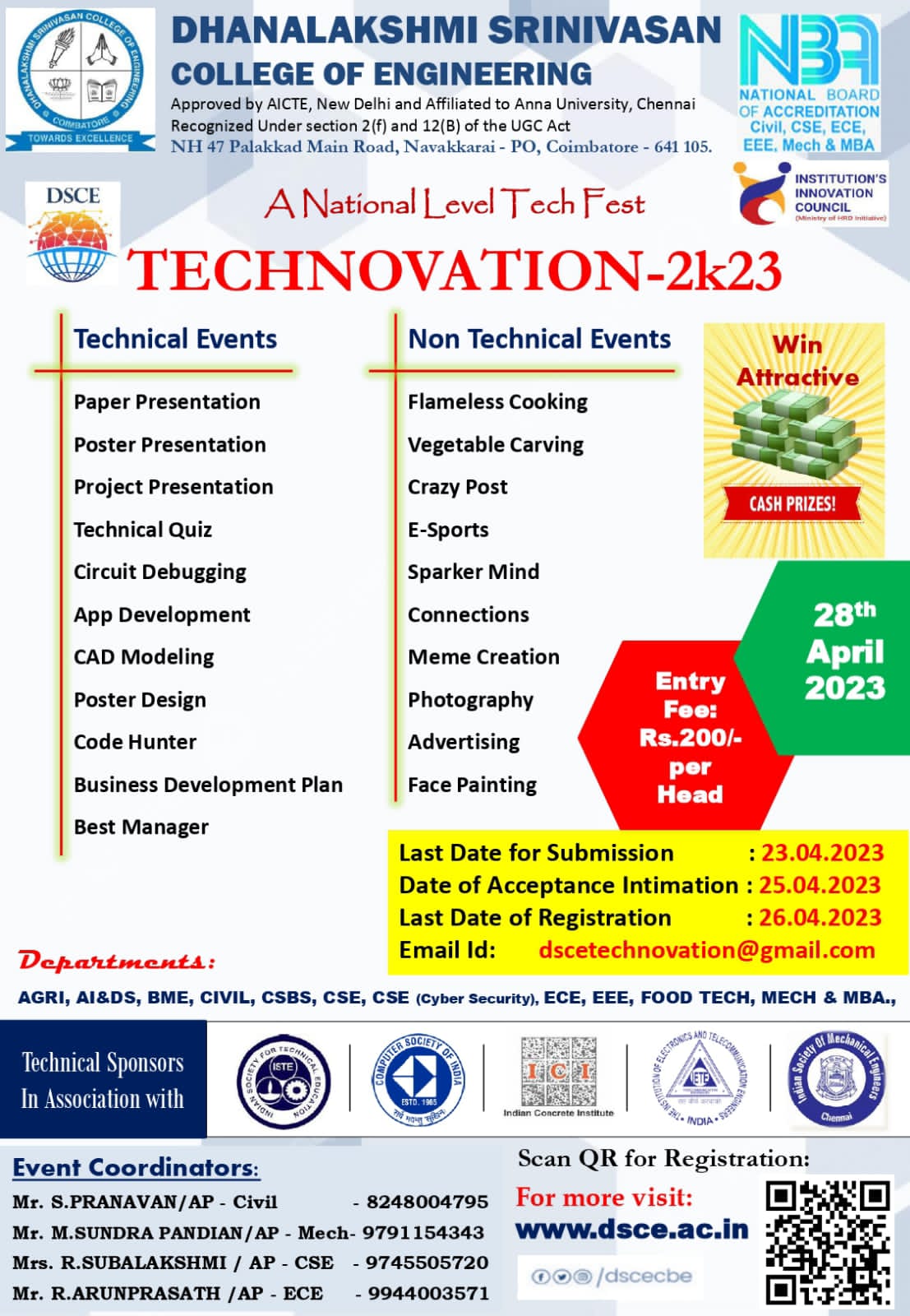 TECHNOVATION 2K23, Dhanalakshmi Srinivasan College of Engineering ...
