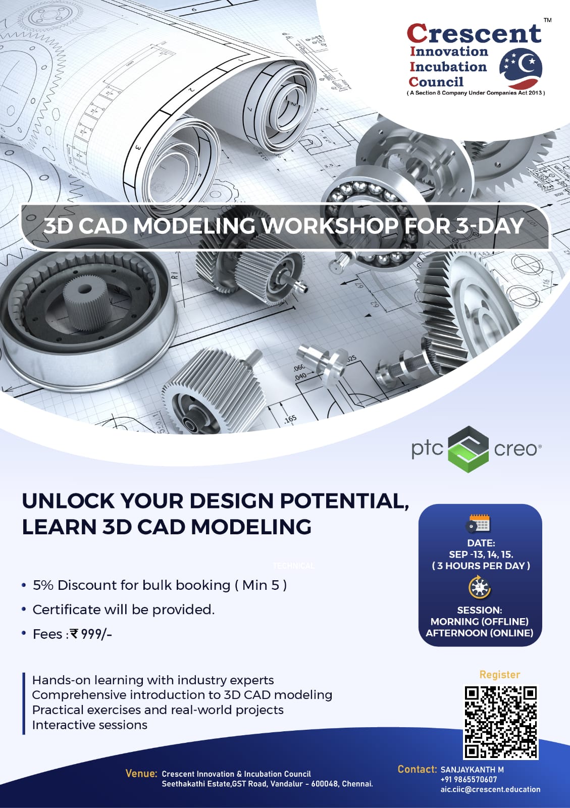 3D-CAD Modeling Workshop 2023, BS Abdur Rahman Crescent Institute of ...
