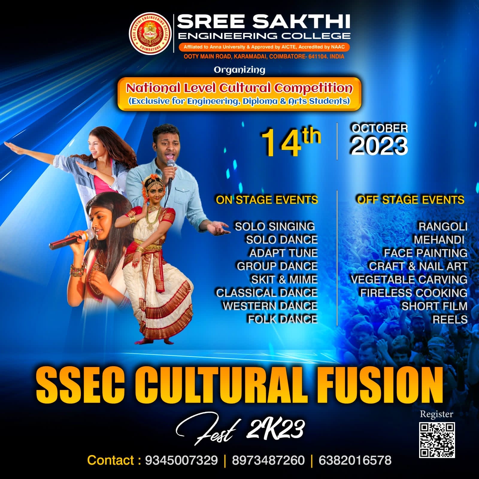 National Level Cultural Competition 2023, Sree Sakthi Engineering ...