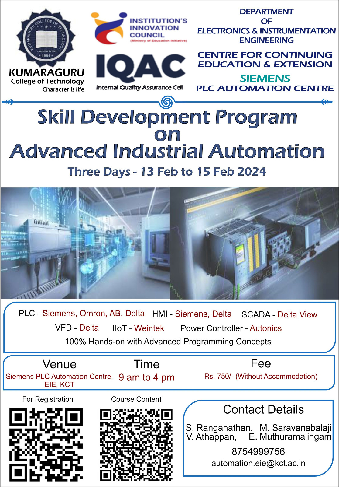 Skill Development Program on Advanced Industrial Automation 2024 ...