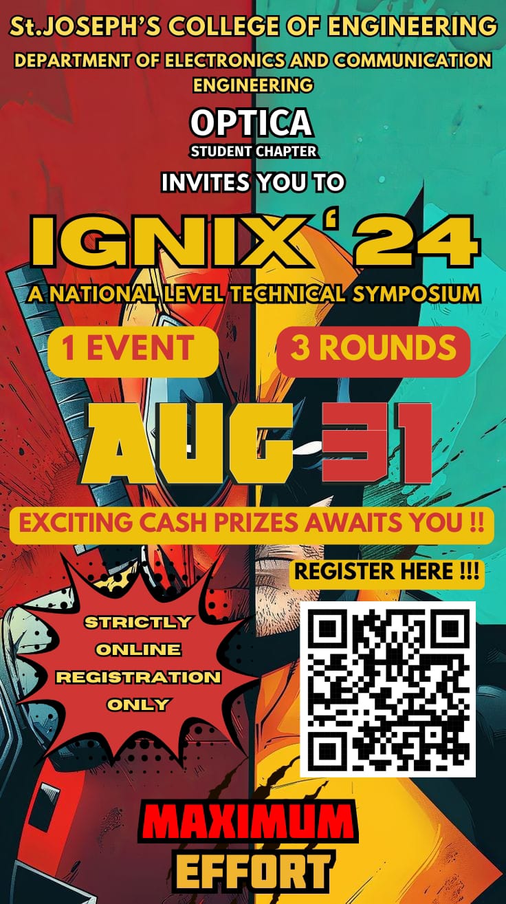 IGNIX 24, St. Joseph's College of Engineering, Technical Symposium, Chennai