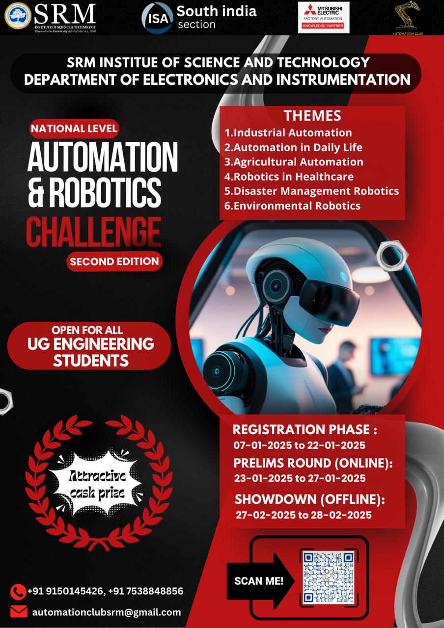 Automation and Robotics Challenge 2025, SRM Institute of Science and ...