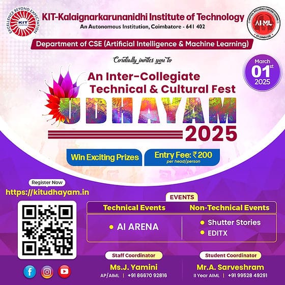 EDITX , KIT-Udhayam 2025, KIT-Kalaignarkarunanidhi Institute of ...
