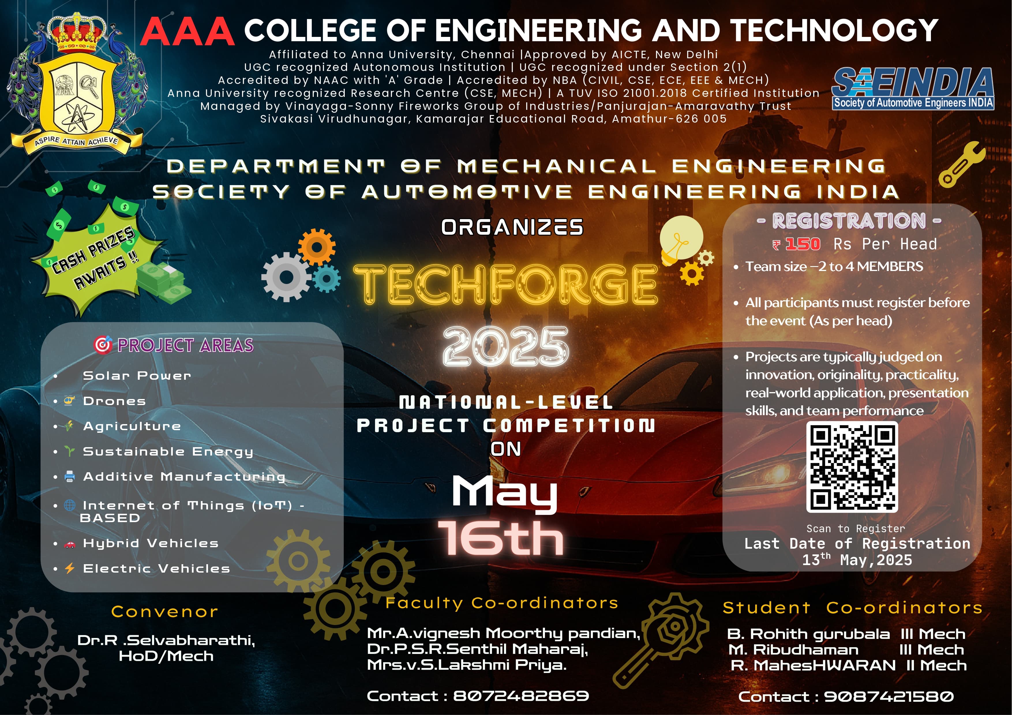 TECHFORGE 2025, AAA College of Engineering and Technology, Technical ...