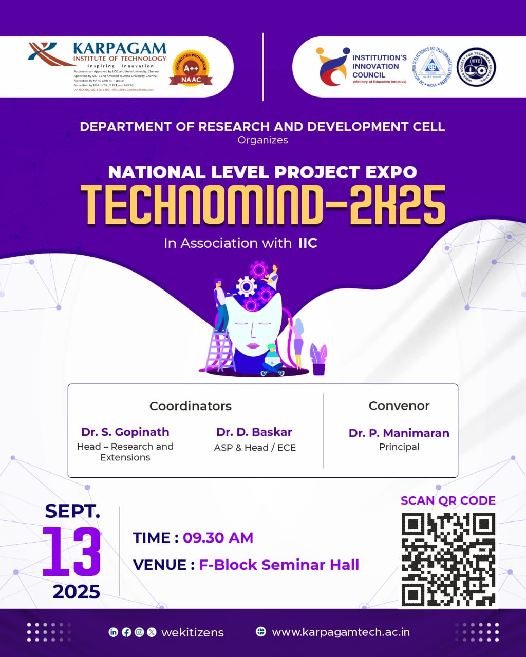 National Level Project Expo 2025, Karpagam Institute of Technology ...