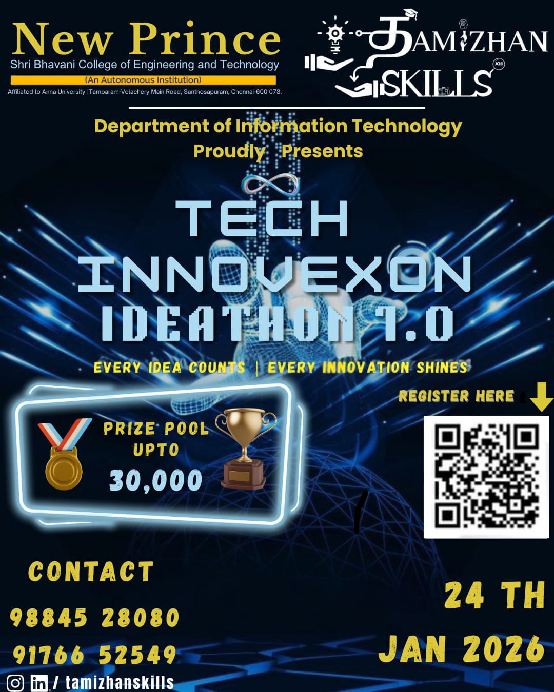Tech Innovexon 2026, New Prince Shri Bhavani College of Engineering and ...