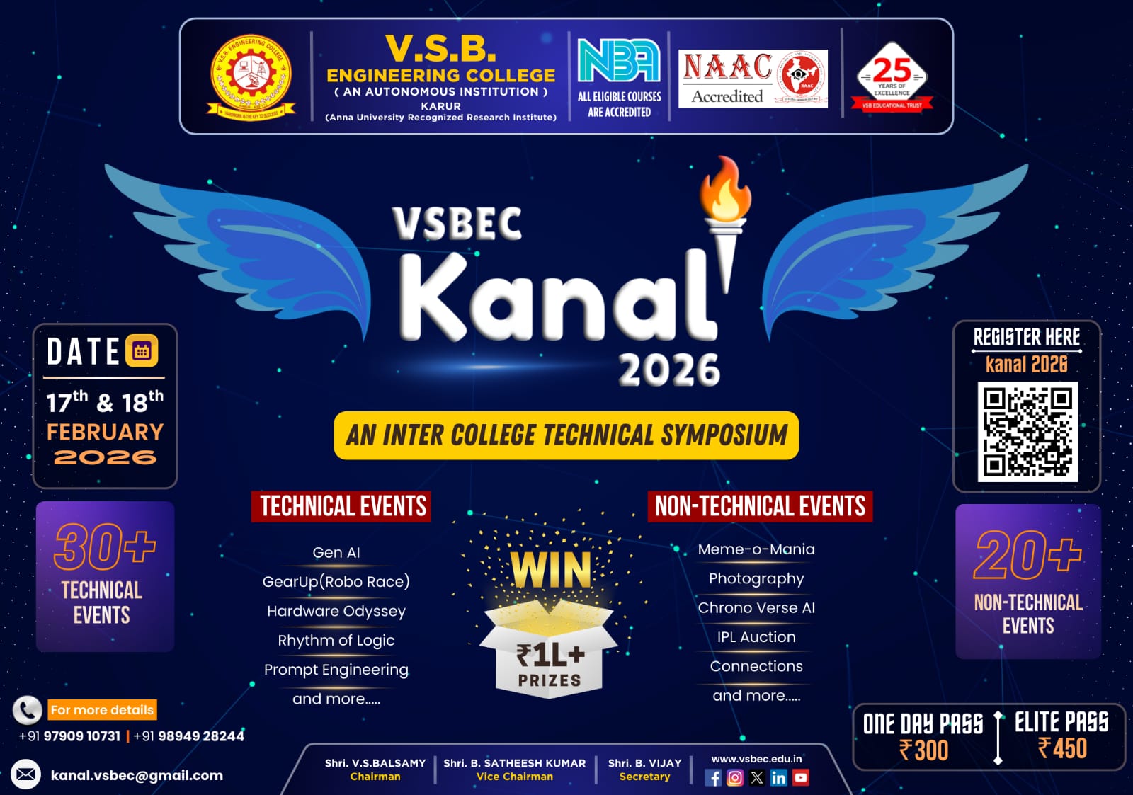 KANAL 2k26, VSB Engineering College, Inter College Symposium, Karur