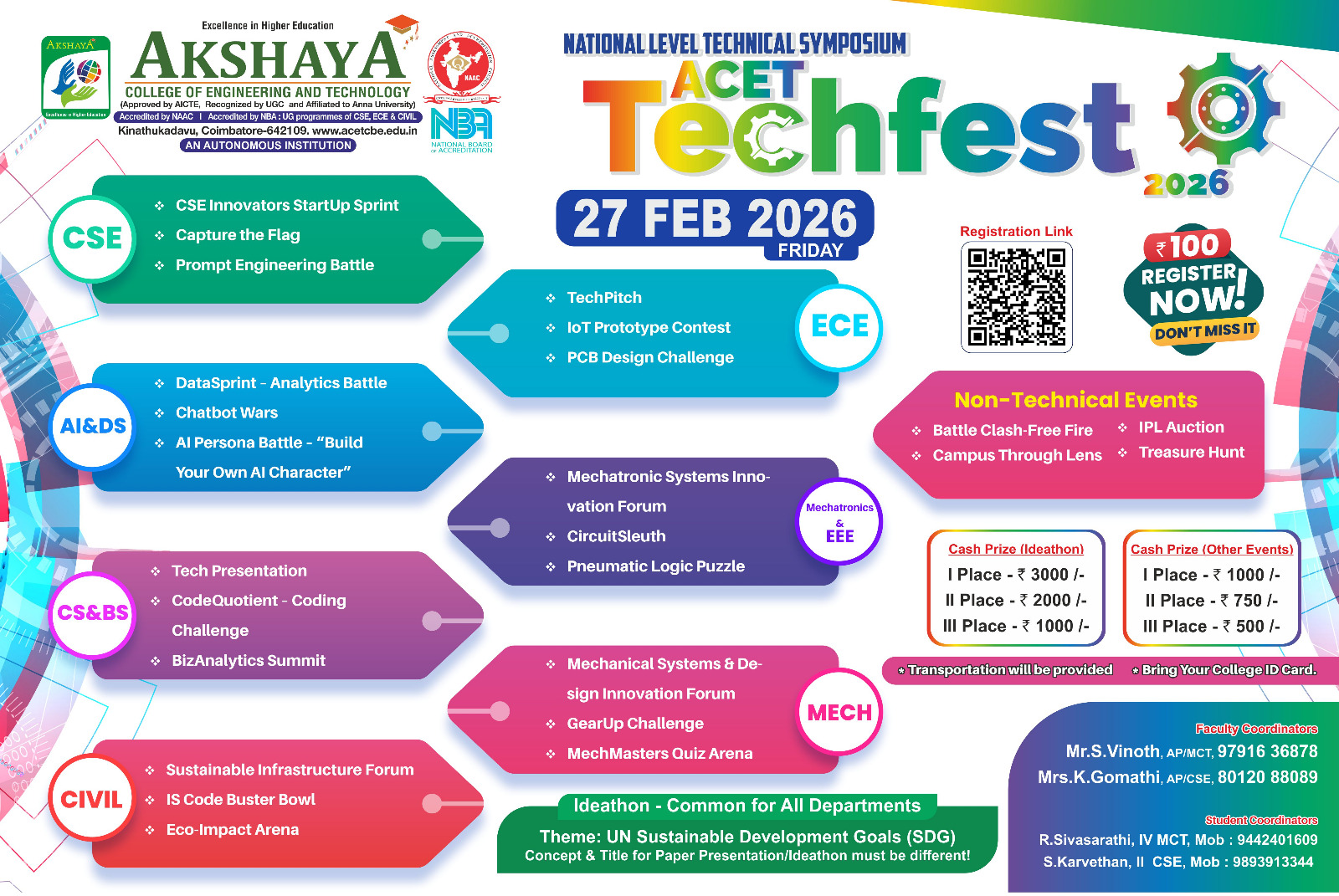 Techfest-26, Akshaya College of Engineering and Technology, Technical ...