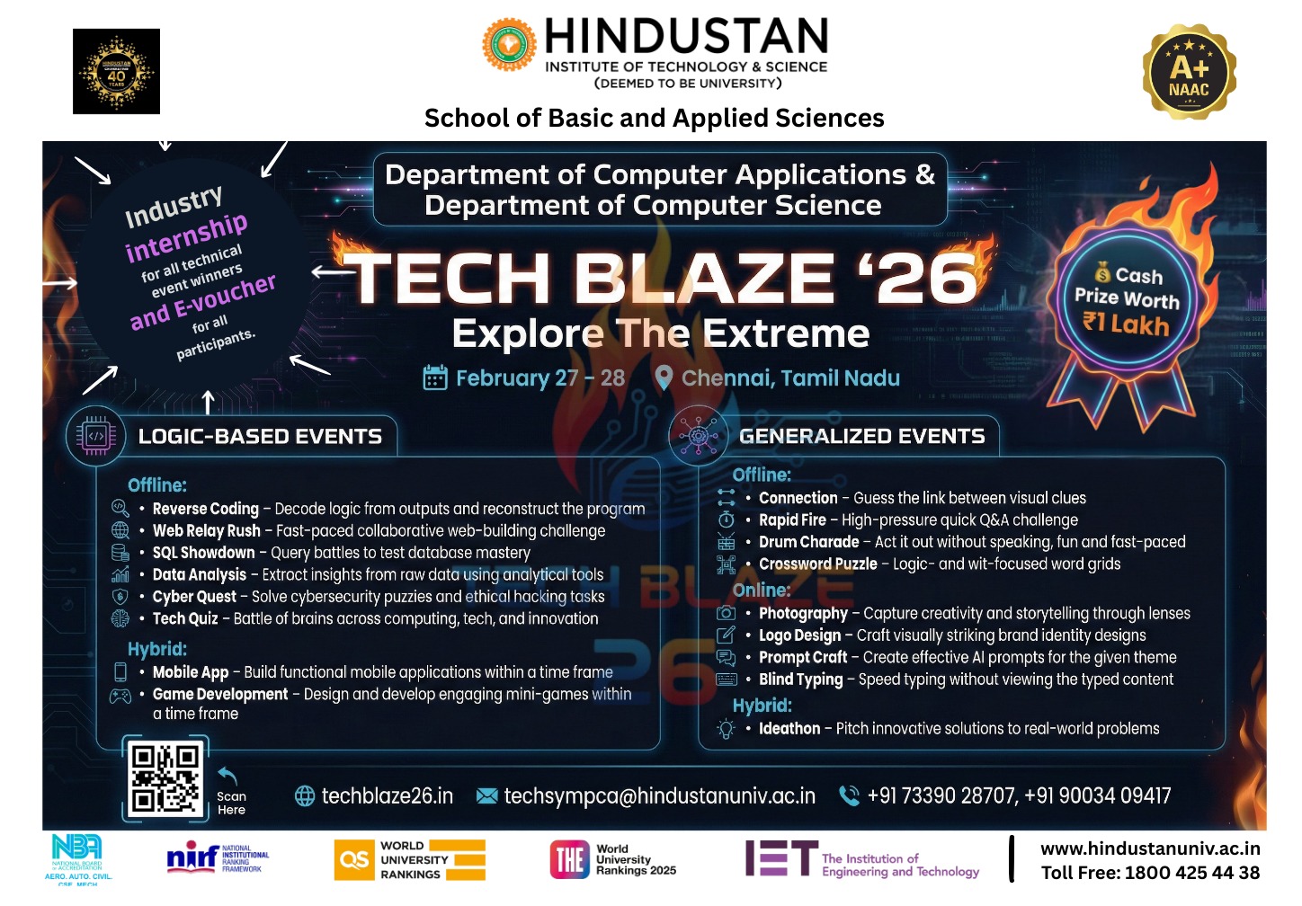 TechBlaze 2026, Hindustan Institute of Technology and Science ...