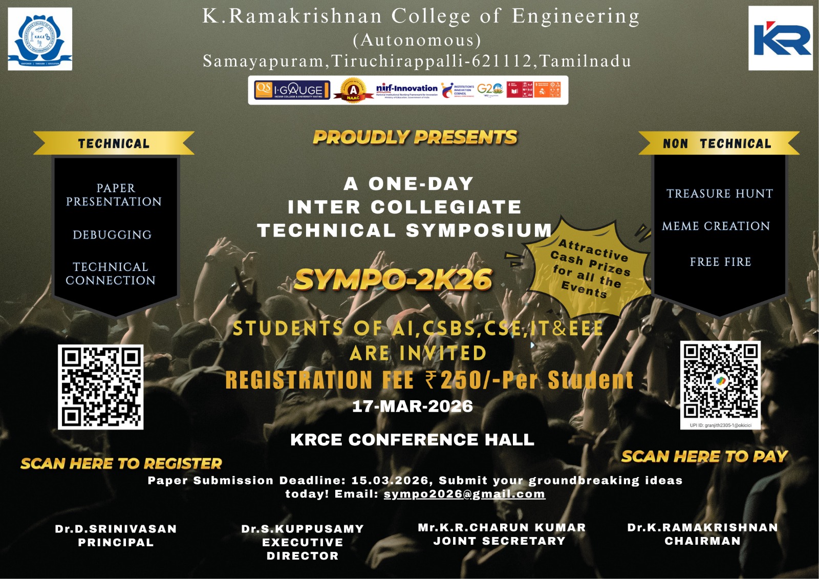 SYMPO 2K26, K.Ramakrishnan College of Engineering, Technical Symposium ...
