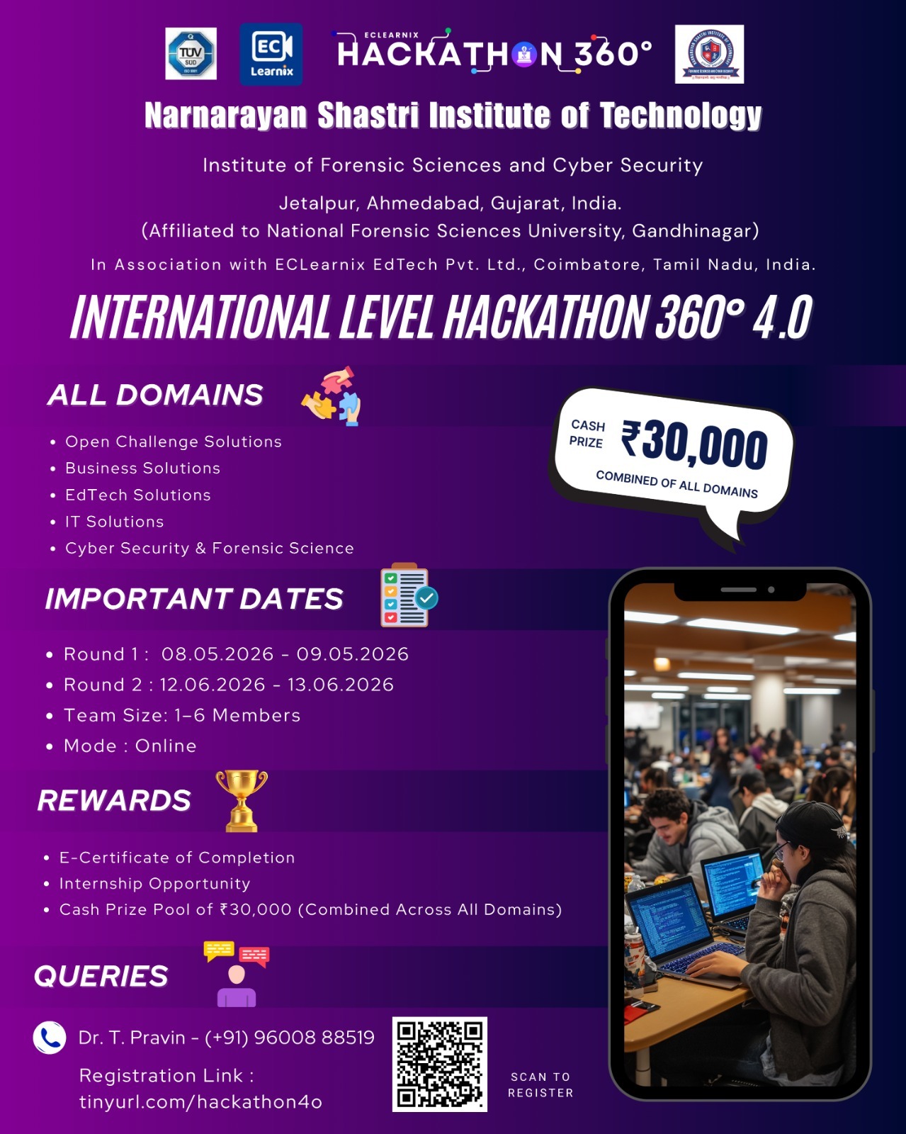 International Level Hackathon 360° – 4.0, Narnarayan Shastri Institute ...