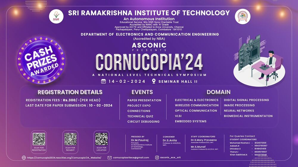 CORNUCOPIA 24, Sri Ramakrishna Institute of Technology, Technical ...
