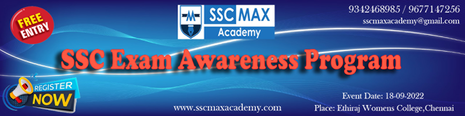 SSC Exam Awareness Event 2022, SSC MAX Academy, Awareness Event, Chennai