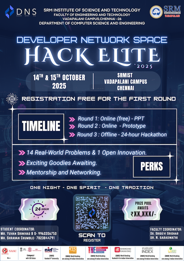 HackElite'25, SRM Institute of Science and Technology Vadapalani Campus ...