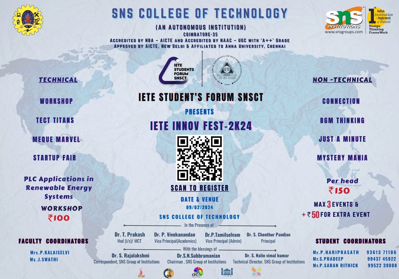 IETE INNOV FEST 2K24, SNS College of Technology, Technical Symposium ...