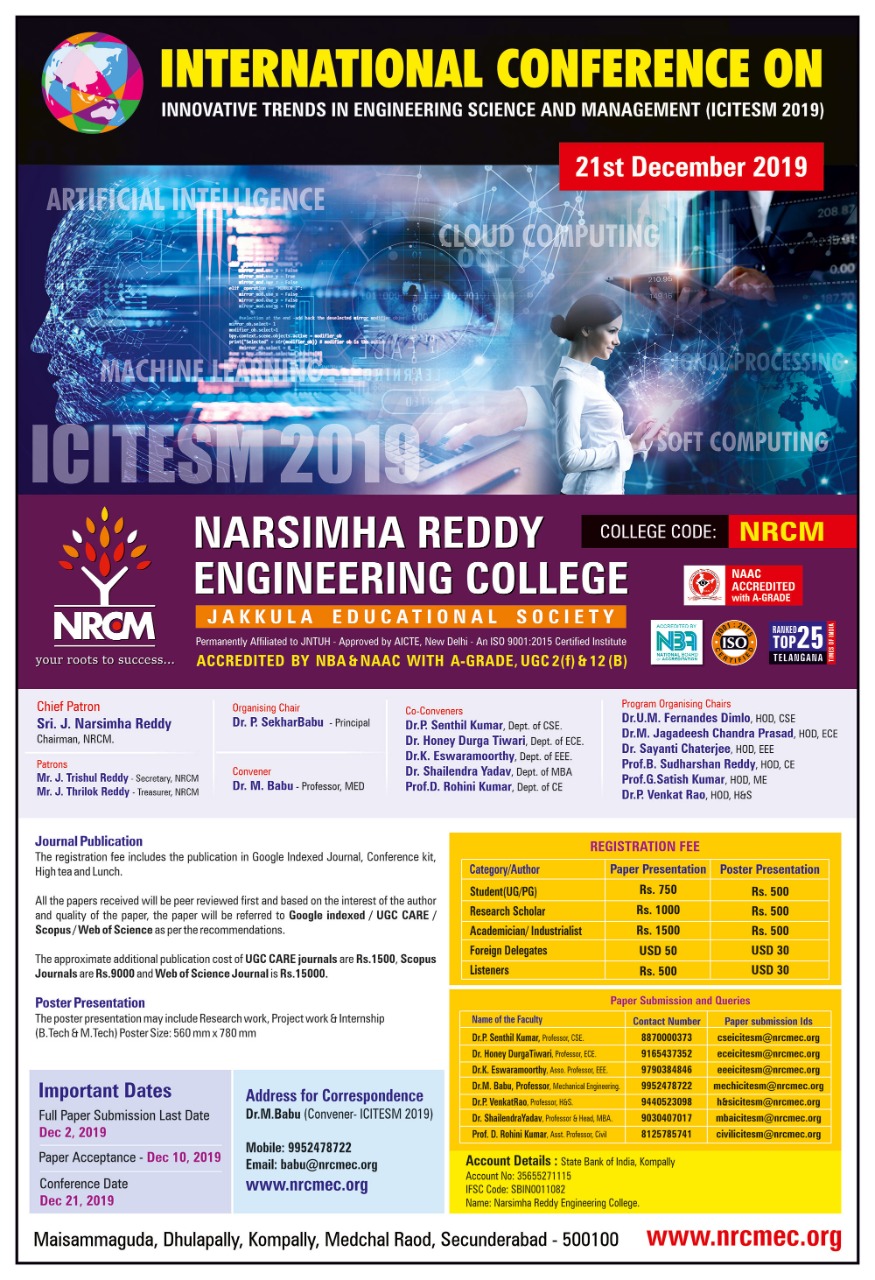 International Conference on Innovative Trends in Engineering and ...