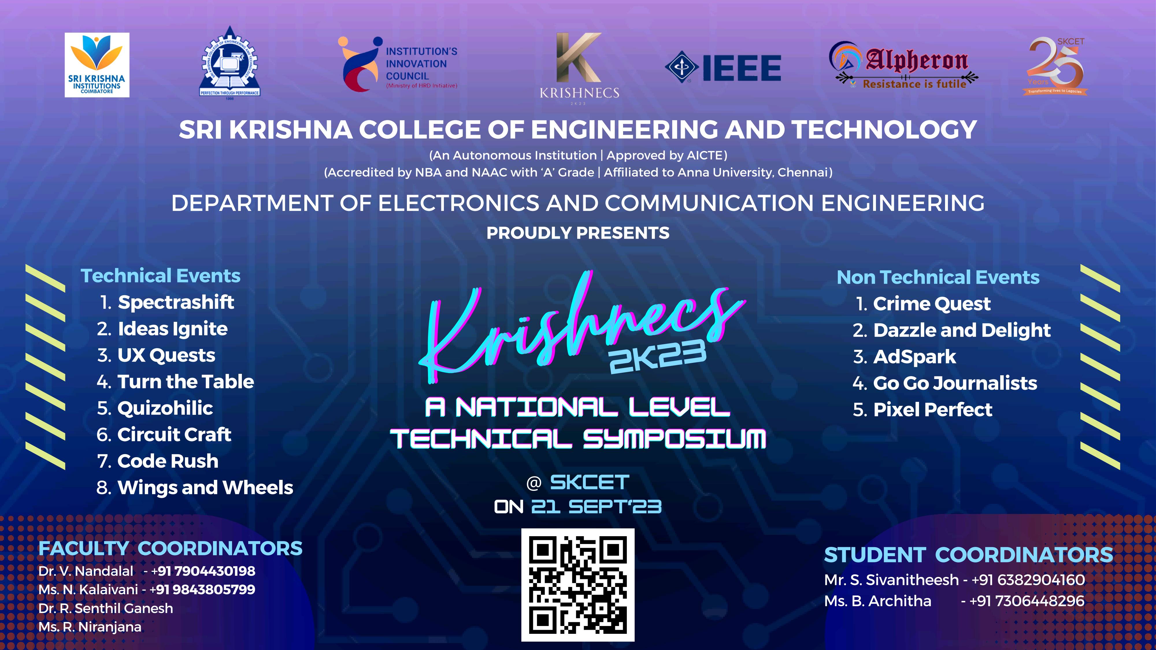 Krishnecs 2K23, Sri Krishna College of Engineering and Technology, ECE ...