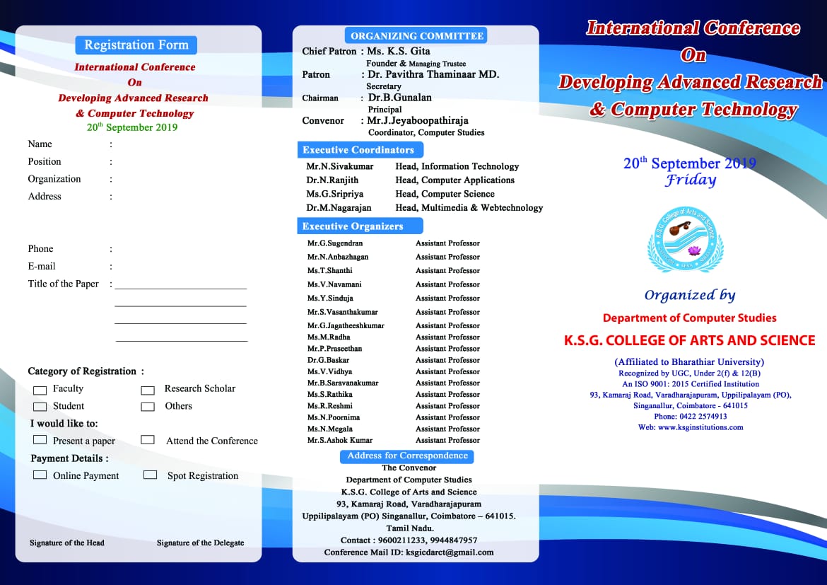 International Conference on Developing Advanced Research and Computer ...