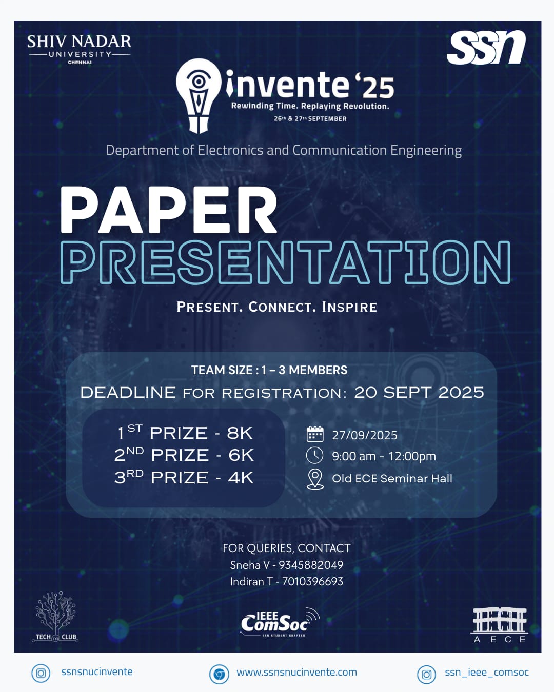 PAPER PRESENTATION 2025, SSN College of Engineering, Technical Event ...