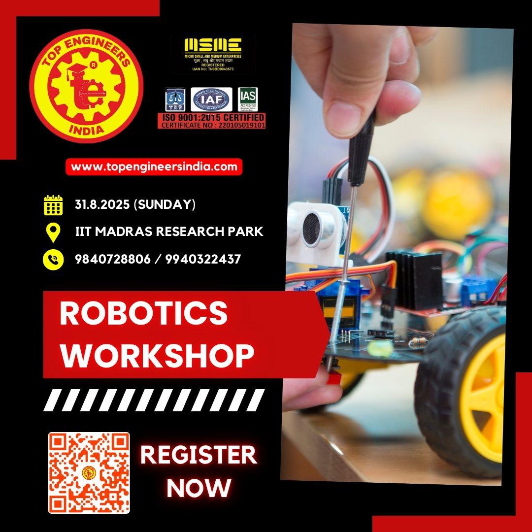 Robotics Workshop 2025, Top Engineers, Workshop, Chennai