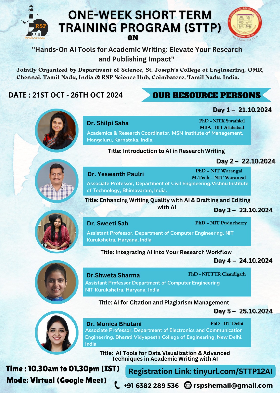 STTP on Hands-On AI Tools for Academic Writing: Elevate Your Research ...