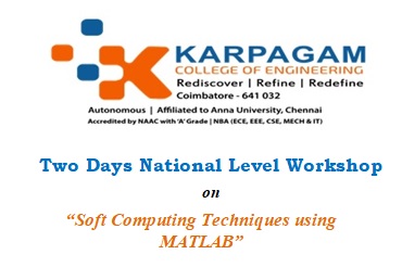 Two Days National Level Workshop on Soft Computing Techniques using ...